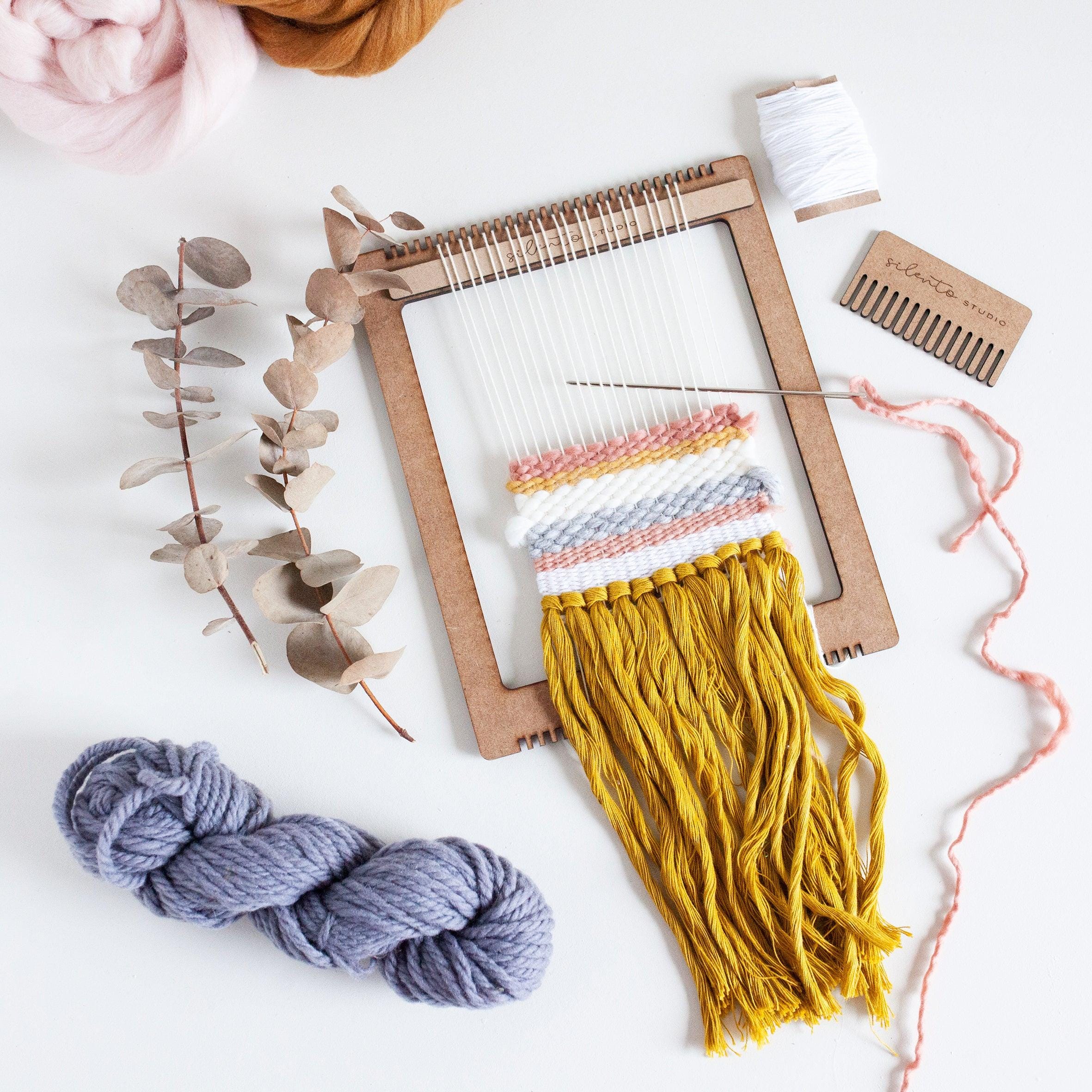 Weaving Loom Set 3 Sizes, Wooden Frame Looms Without Yarn, Beginner ...