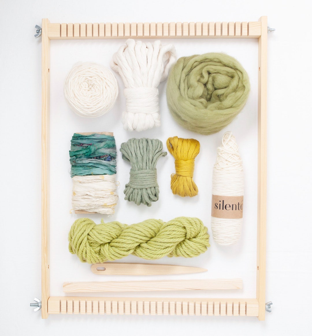 Learn to Weave: Beginner Frame Loom Kit With Tapestry Weaving Tools and ...