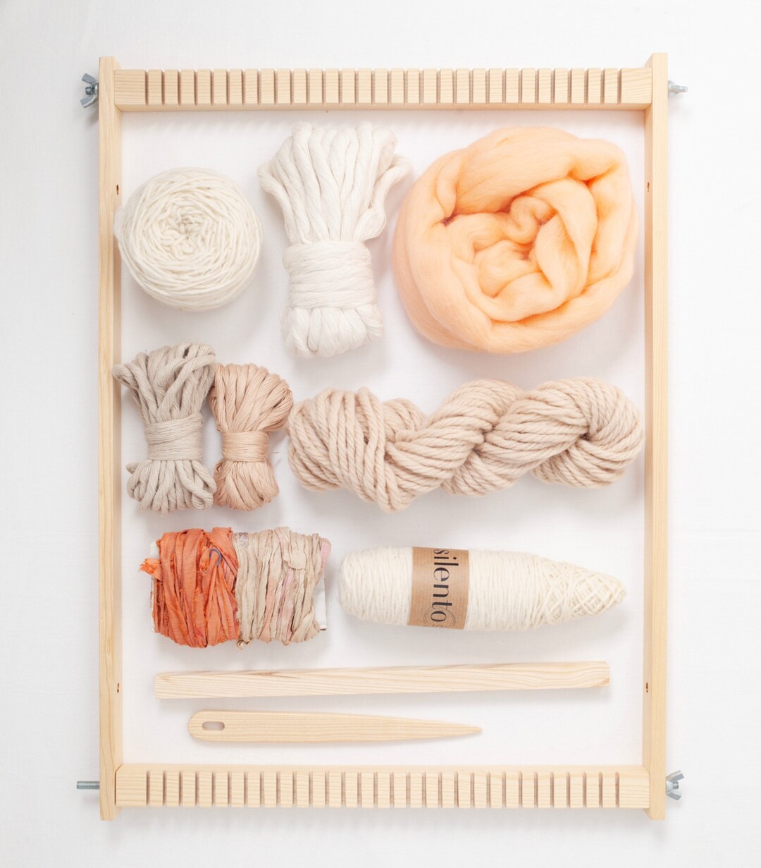 Beginners Weaving Kit, Complete Loom Kit, Gold Beginner Tapestry Kit ...