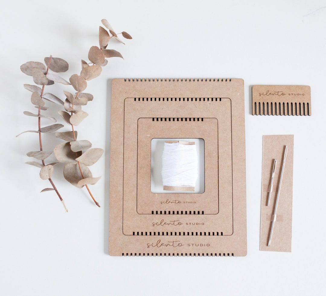 Weaving Loom Set With 3 Wooden Frames – Beginner Kit for Small ...