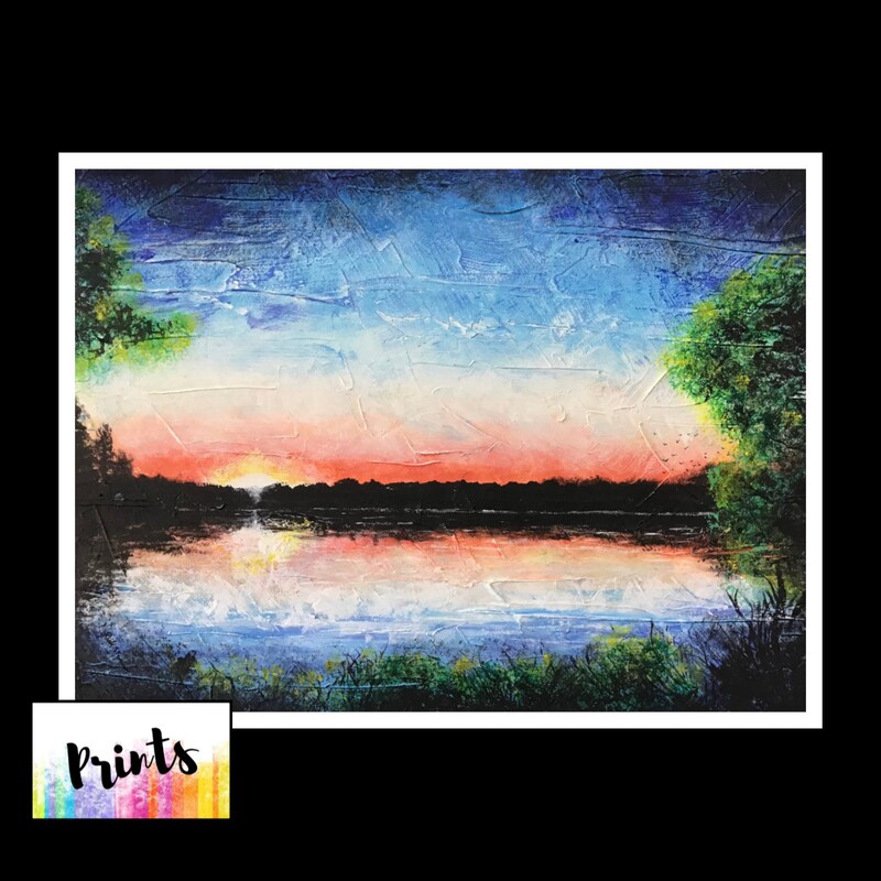 Lake Sunset - Etsy
