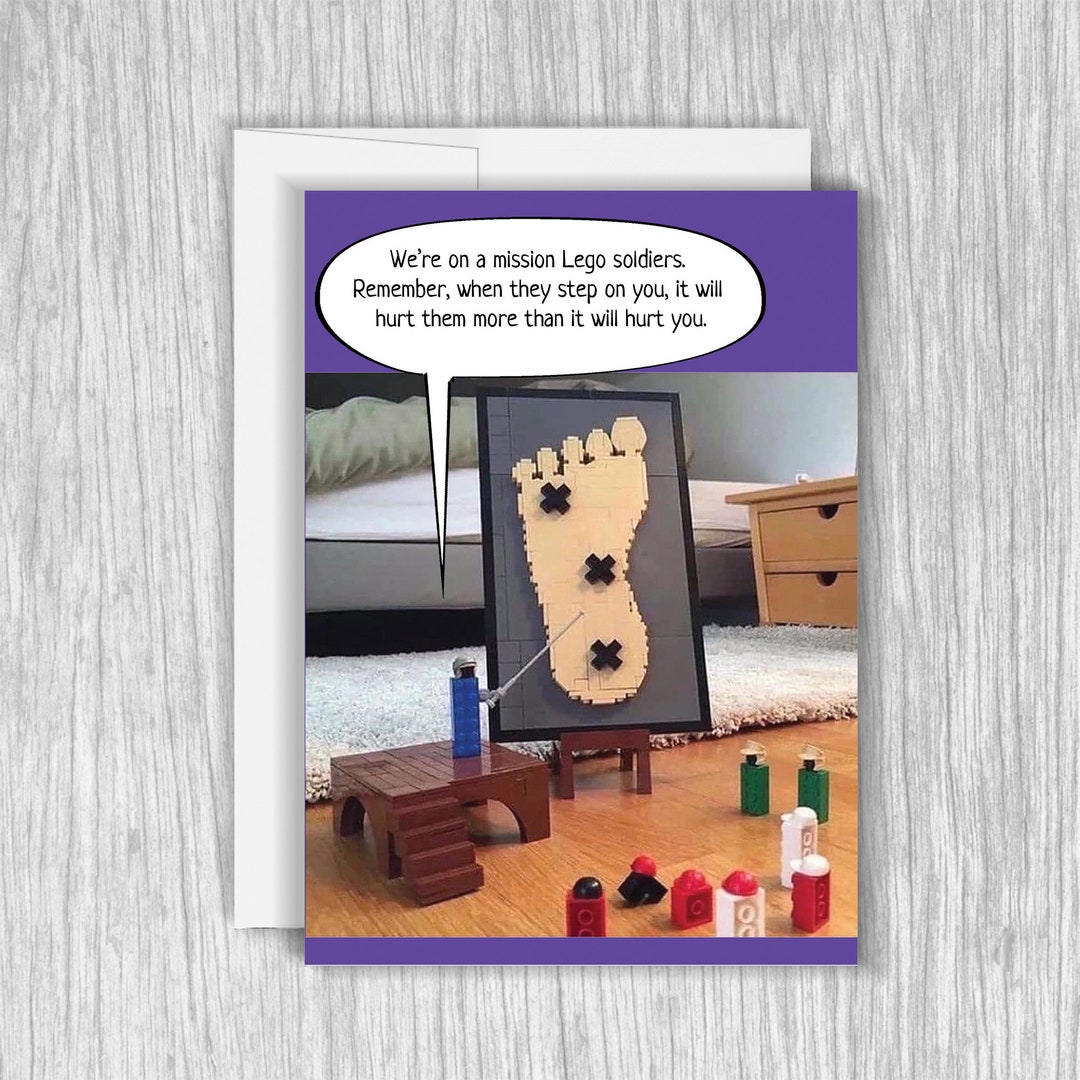 Funny Lego Soldiers Birthday Card, Funny Birthday Card, Funny Greeting ...