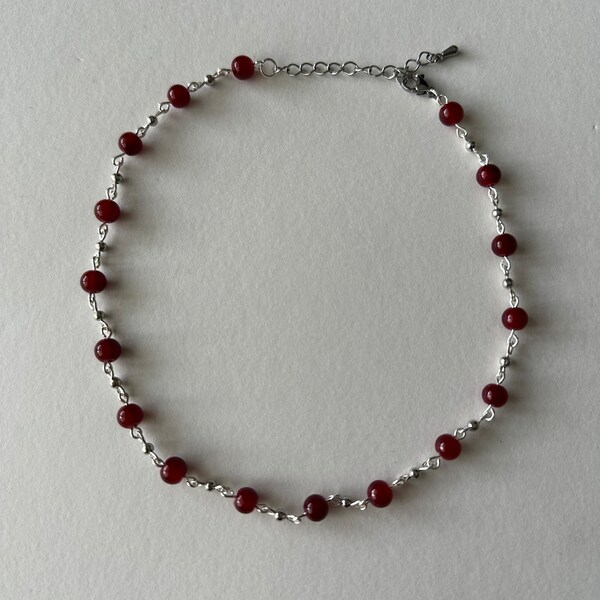 Red Necklace - Etsy