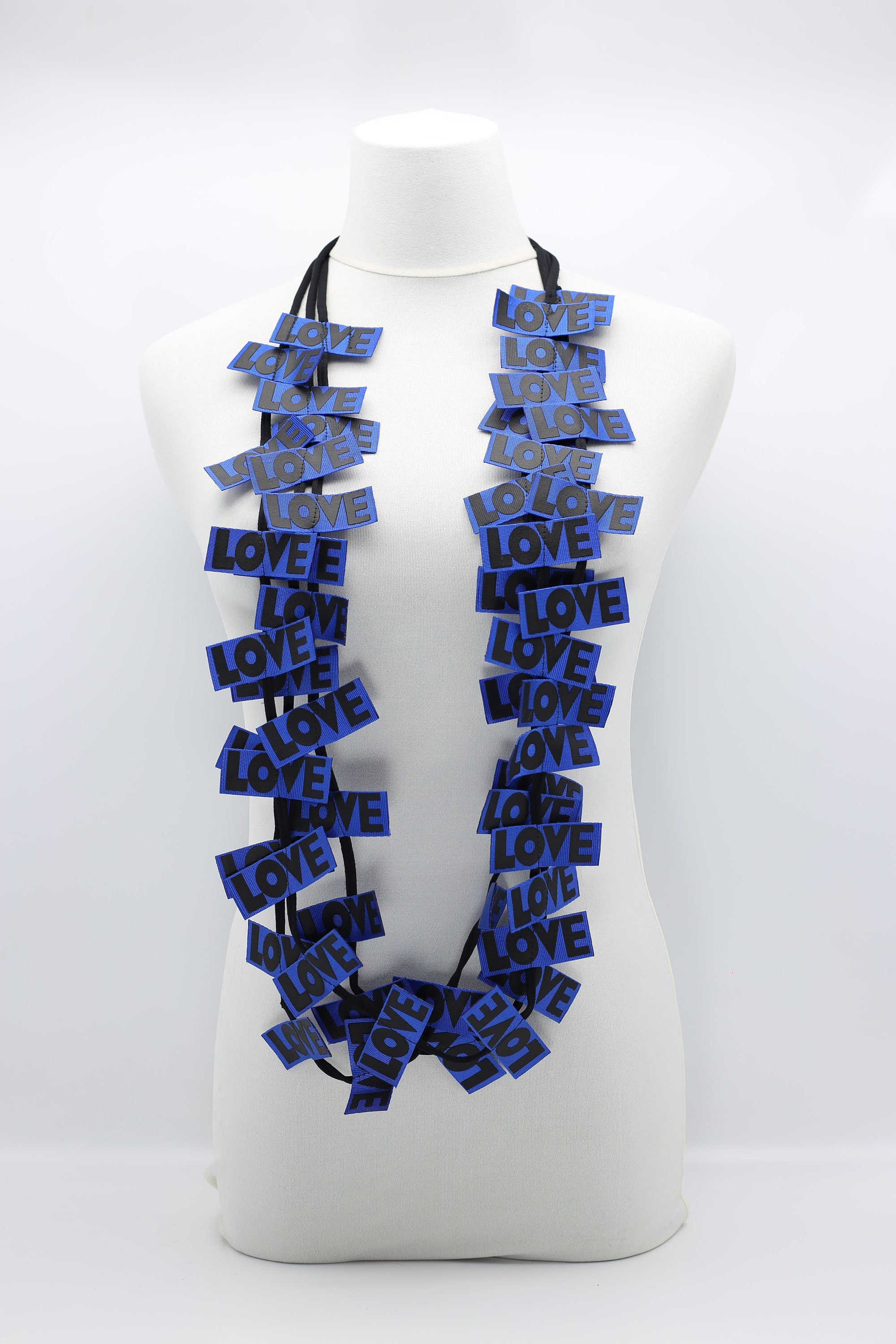 LOVE, Recycled Textile Cord With LOVE Ribbon 3 Strand Necklace - Etsy