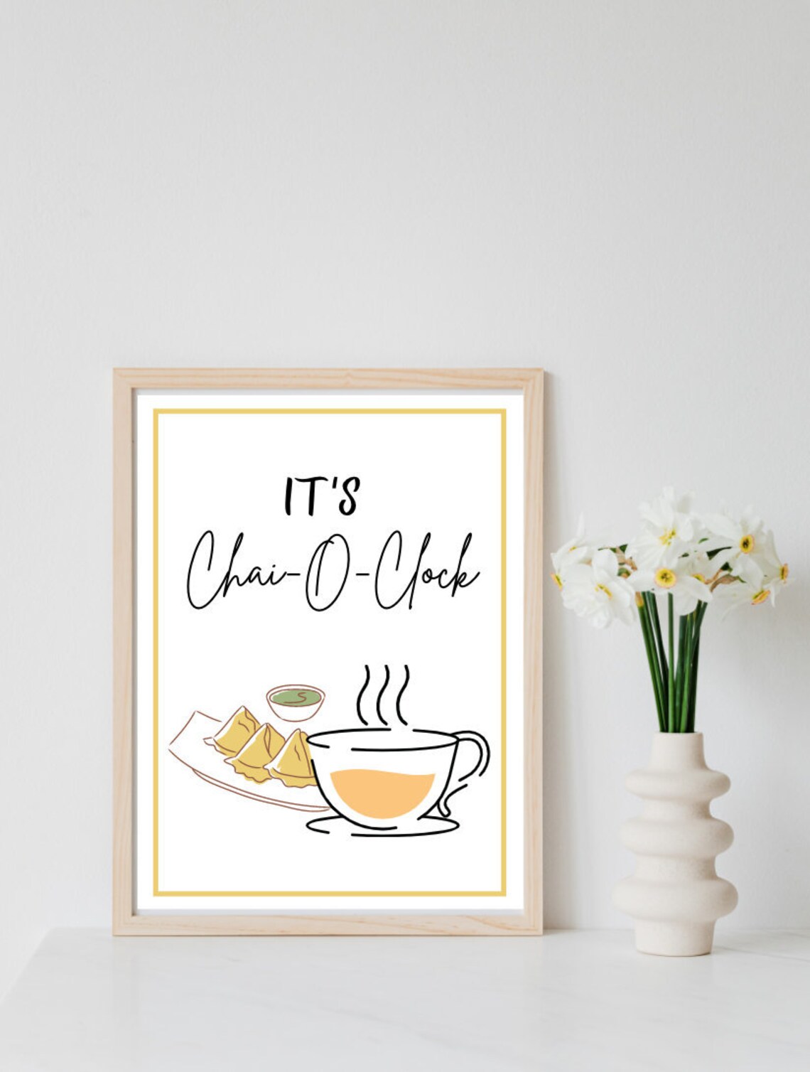 DIGITAL DOWNLOAD It's Chai-o-clock PRINT Chai Print Chai Art Chai ...