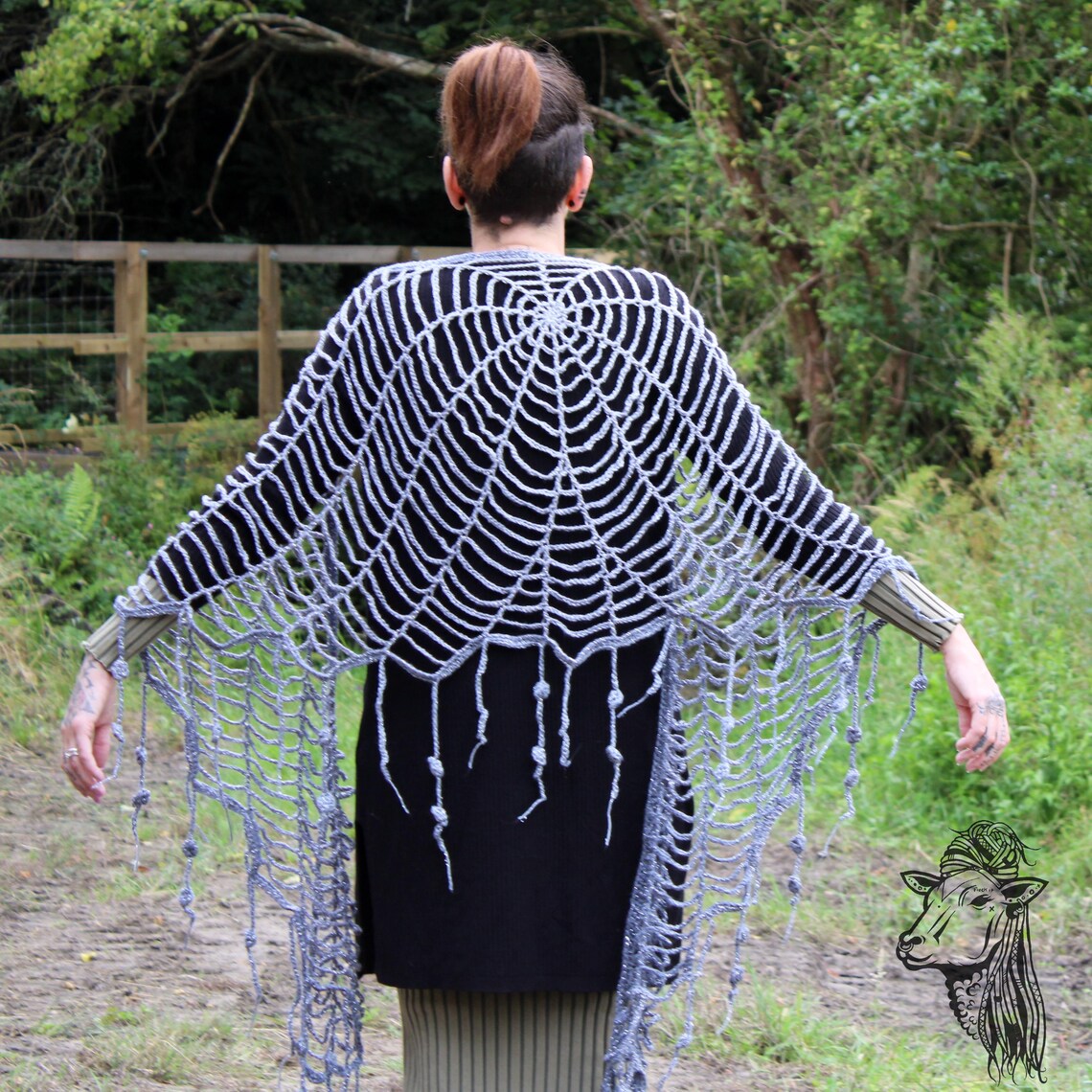 THE Cobweb Shawl Crochet Pattern Halloween - Etsy