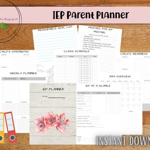 IEP Planner and Schedule Bundle Individualized Educational Plan ...