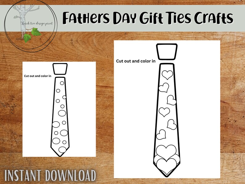 Father's Day DIY Artwork for Children | Necktie Coloring Activity for ...