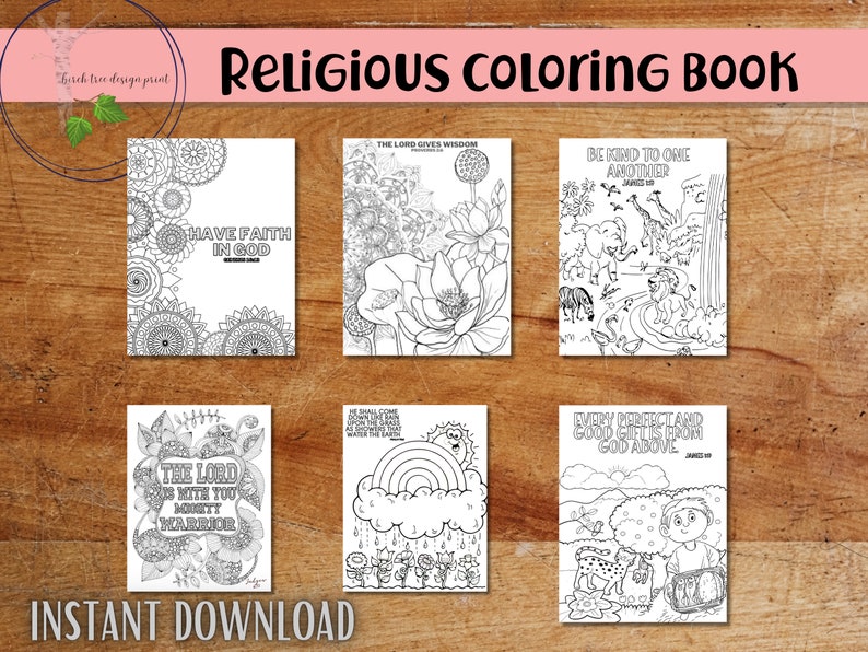 Bible Verse Coloring Book Pages | for Adults, Kids | Bible Study Gifts ...