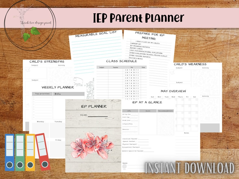 IEP Planner and Schedule Bundle - Individualized Educational Plan ...