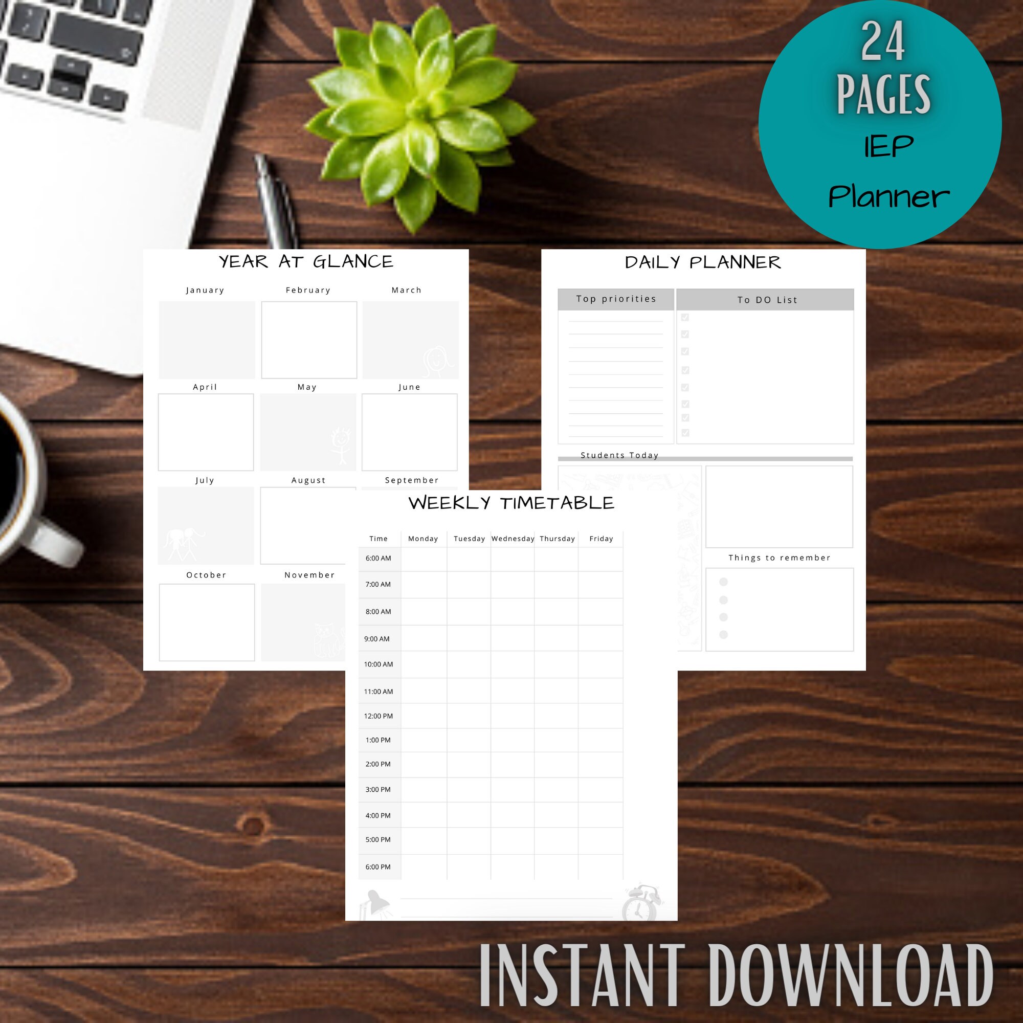 IEP Planner and Schedule Bundle - Individualized Educational Plan ...