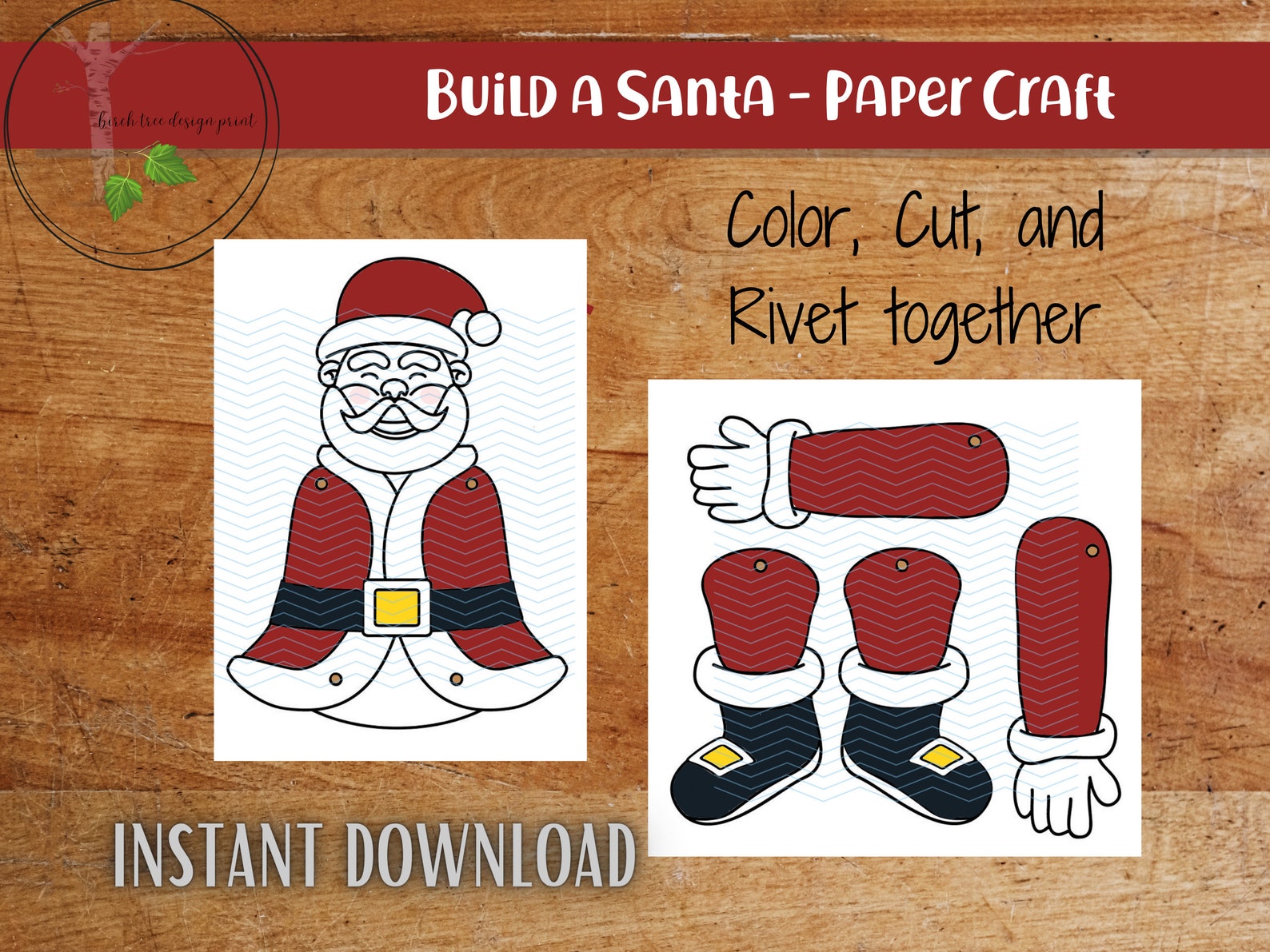 Build A Santa Printable Craft| Printable Christmas Activity| Build a ...