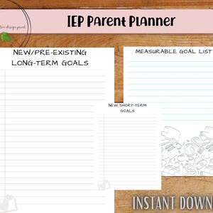 IEP Planner and Schedule Bundle - Individualized Educational Plan ...