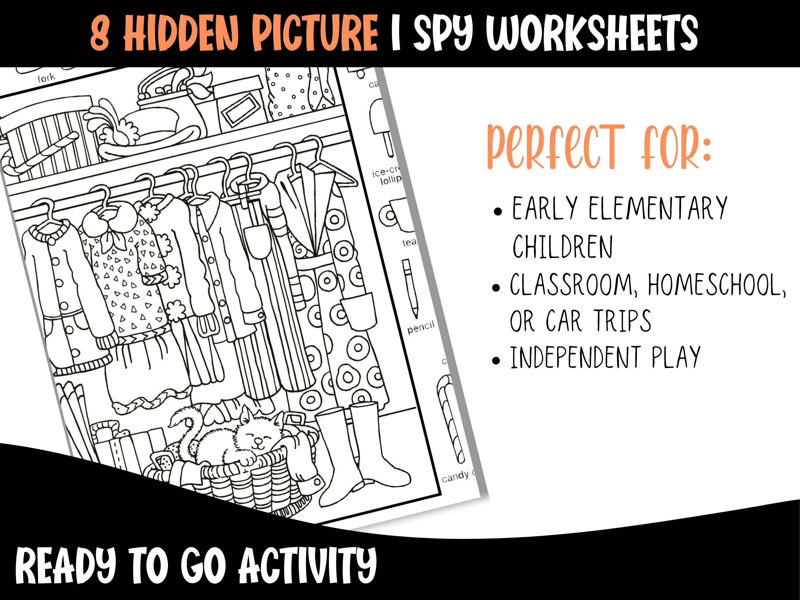 Hidden Pictures Activity Book: I Spy Game for Kids (digital Download ...