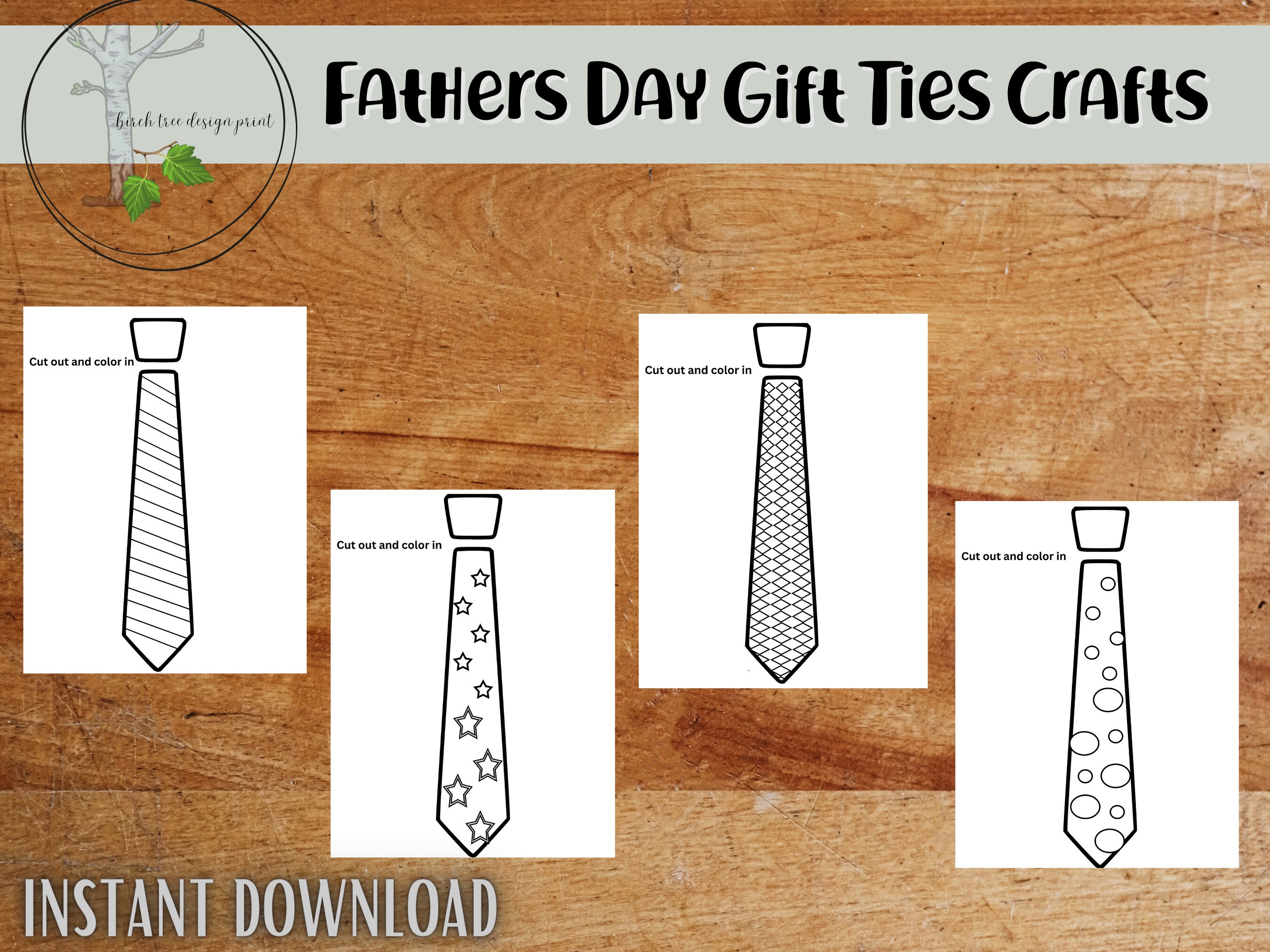 Father's Day DIY Artwork for Children | Necktie Coloring Activity for ...