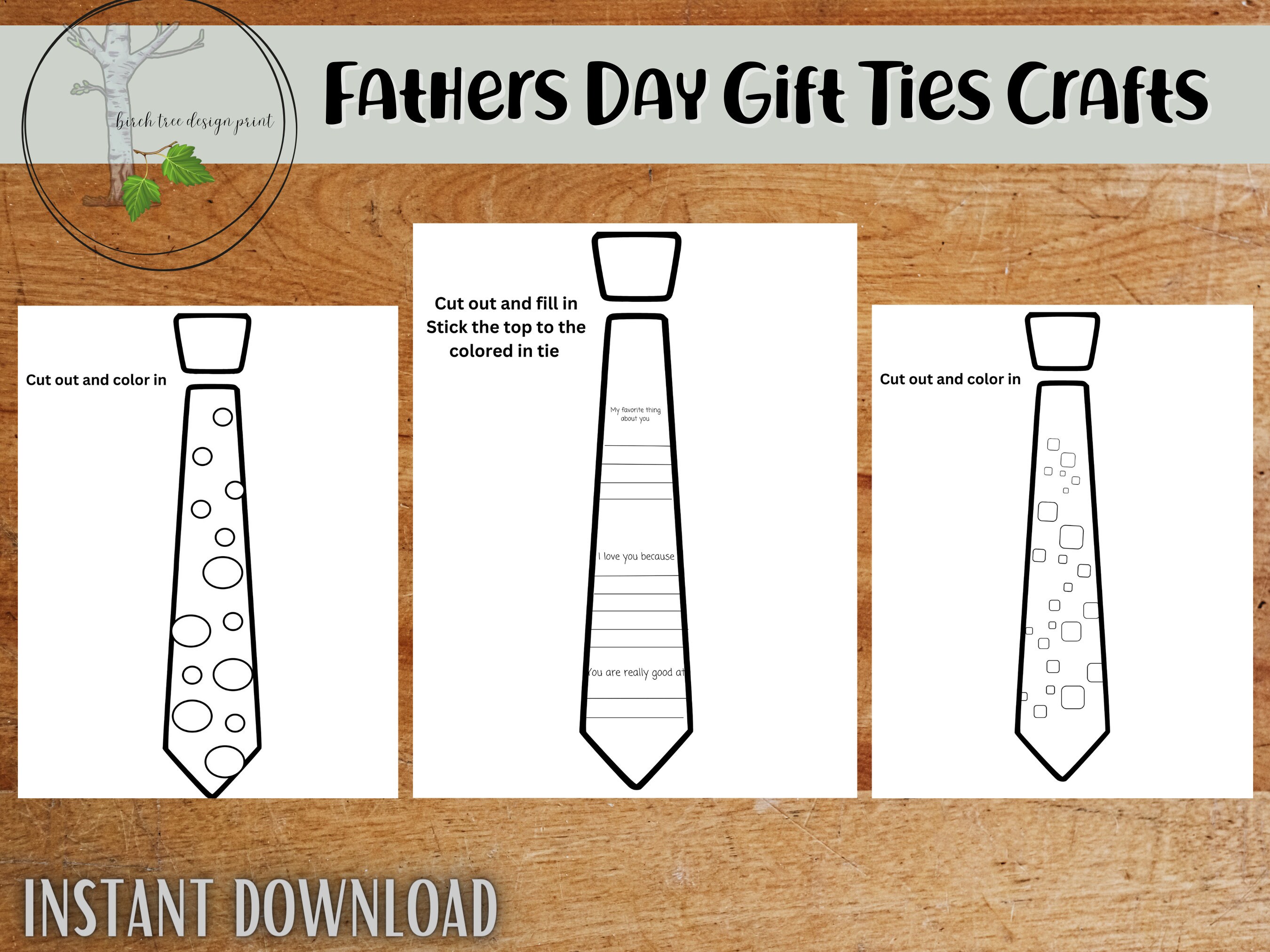 Father's Day DIY Artwork for Children | Necktie Coloring Activity for ...