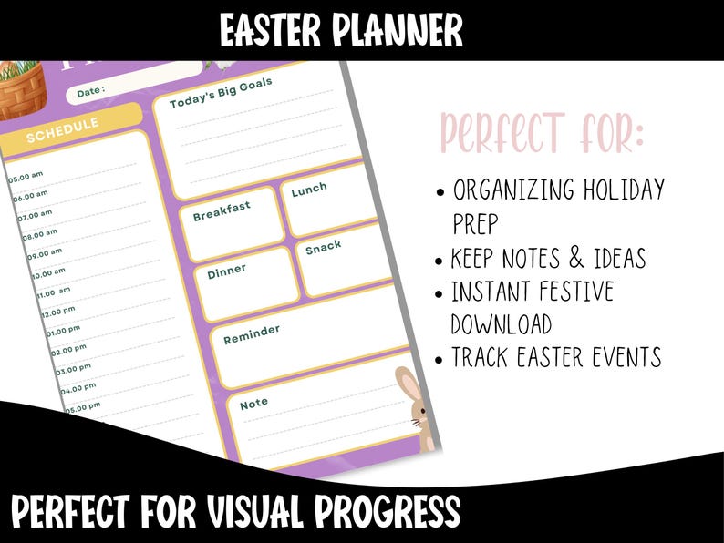 Undated Easter Planner: Budget, Menu, Activities (digital Download) - Etsy