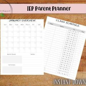 IEP Planner and Schedule Bundle - Individualized Educational Plan ...