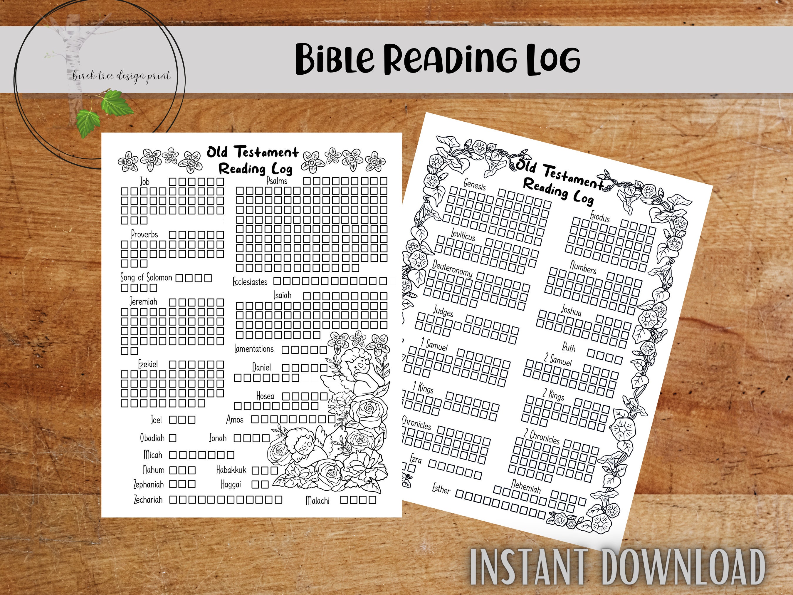 Printable Bible Tracker | Bible Reading Log | Digital Download 8.5 X 11 ...