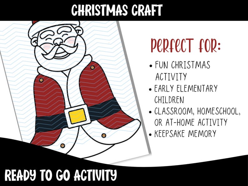 Build A Santa Paper Craft: Printable Christmas Activity (digital ...