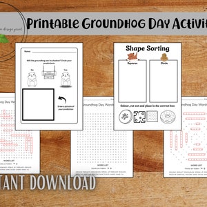 Groundhog Day Activities, Groundhog Day Coloring Book, Groundhog Day ...