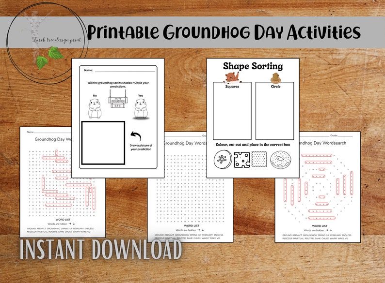 Groundhog Day Activities, Groundhog Day Coloring Book, Groundhog Day ...