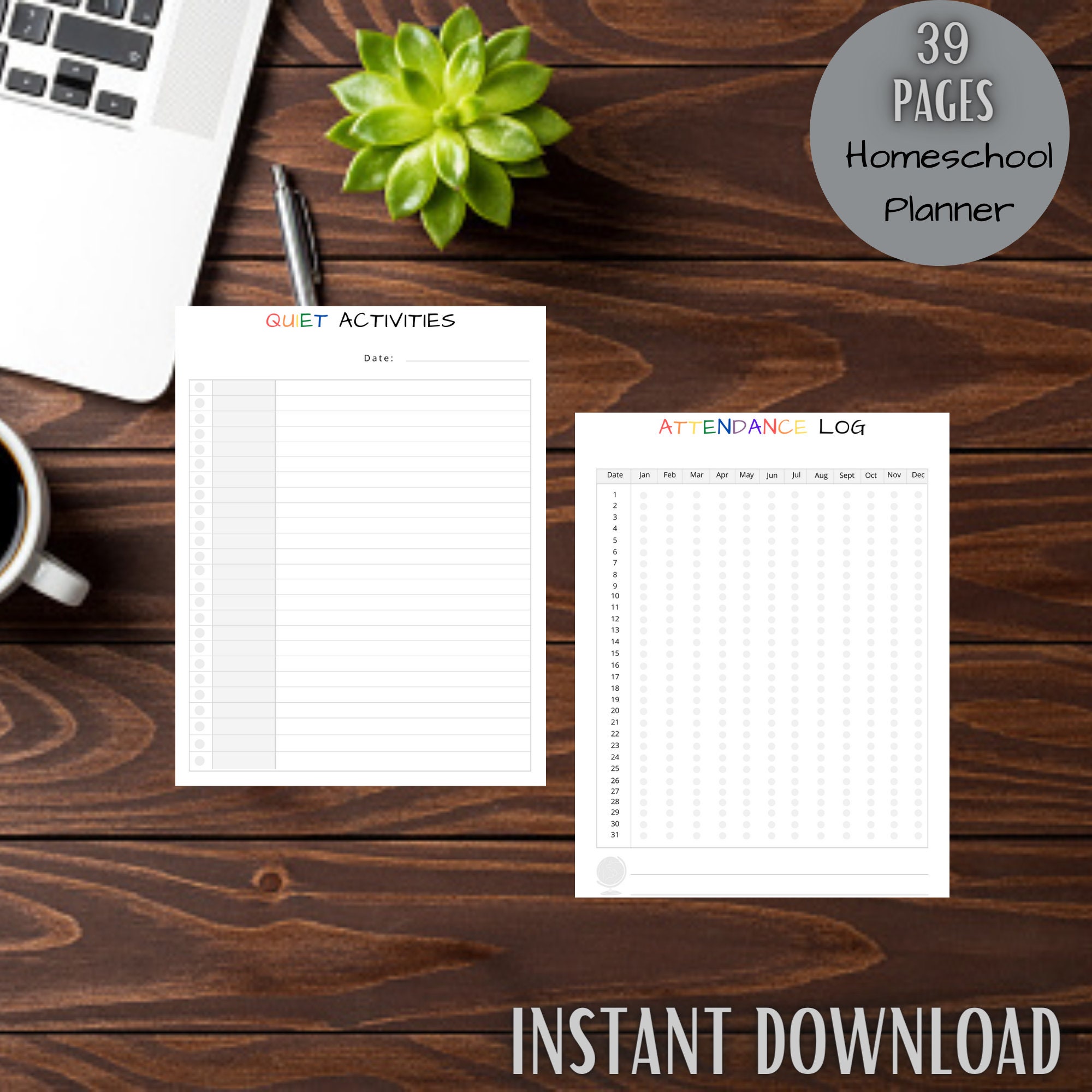 Homeschool Planner and Schedule Bundle Digital Print Size - Etsy