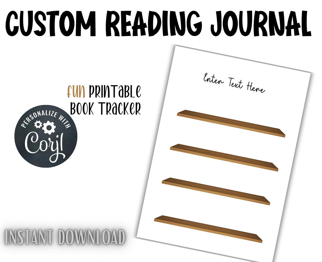 Custom Printable Book Shelf | Digital Download A4 Print - Etsy