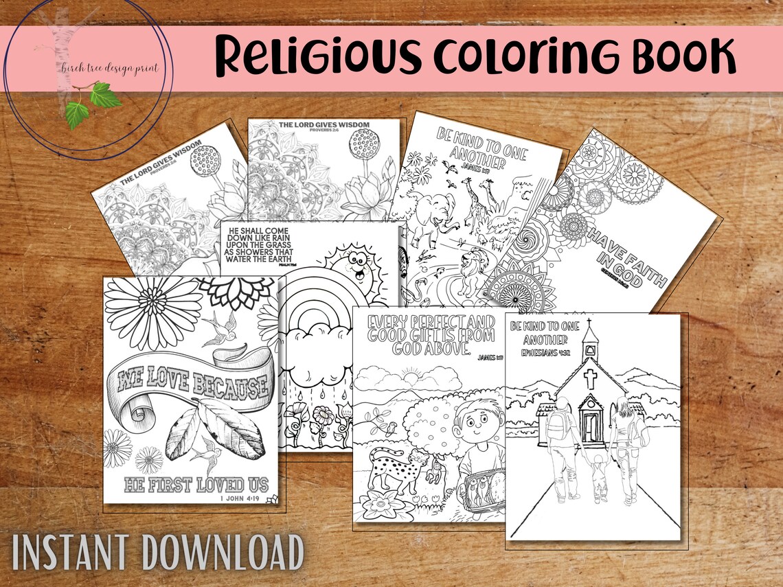 Bible Verse Coloring Book Pages | for Adults, Kids | Bible Study Gifts ...