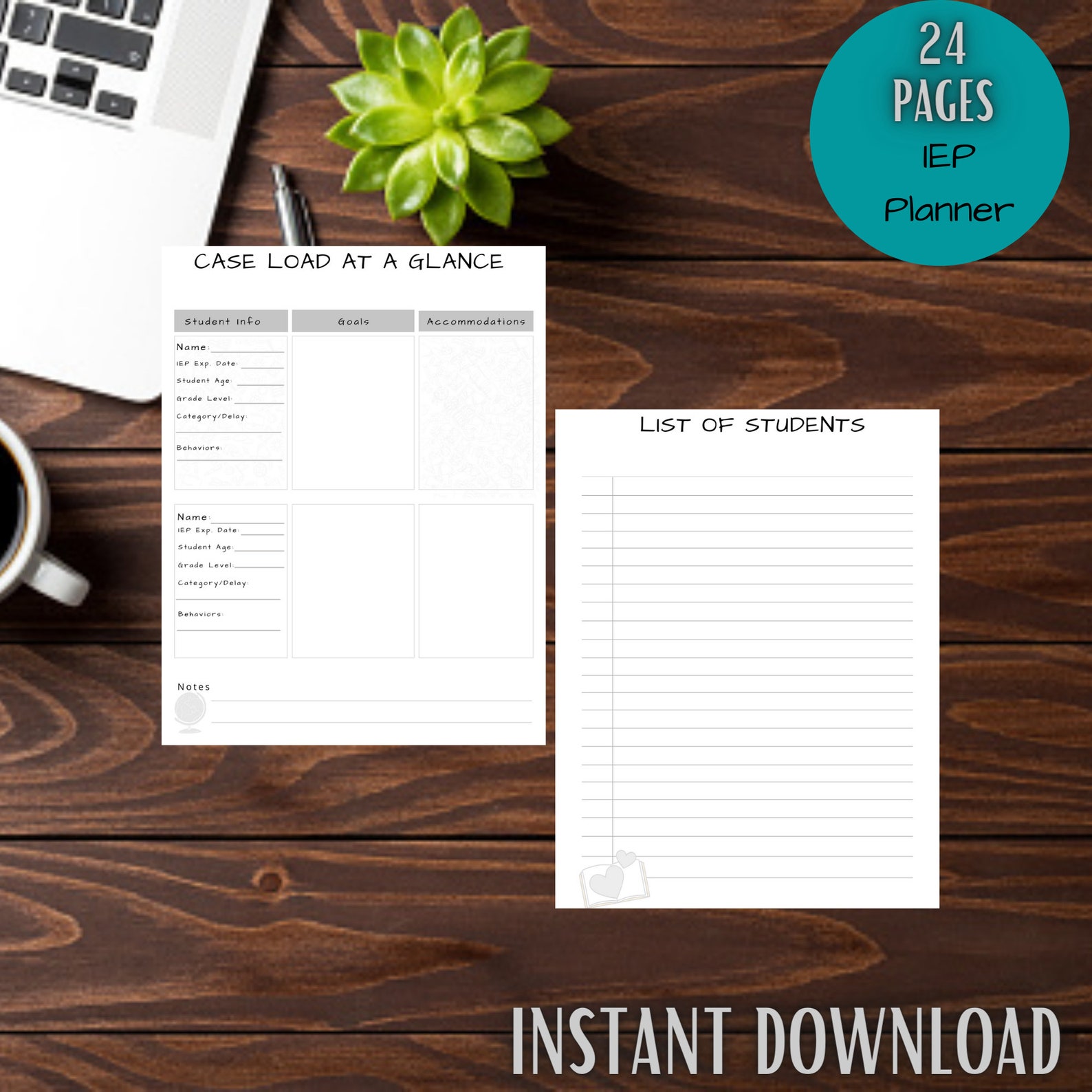 IEP Planner and Schedule Bundle Individualized Educational - Etsy