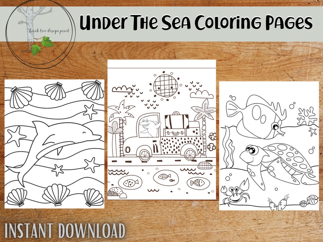 Under the Sea Coloring Pages: 56 Sea Life Activities (digital Download ...