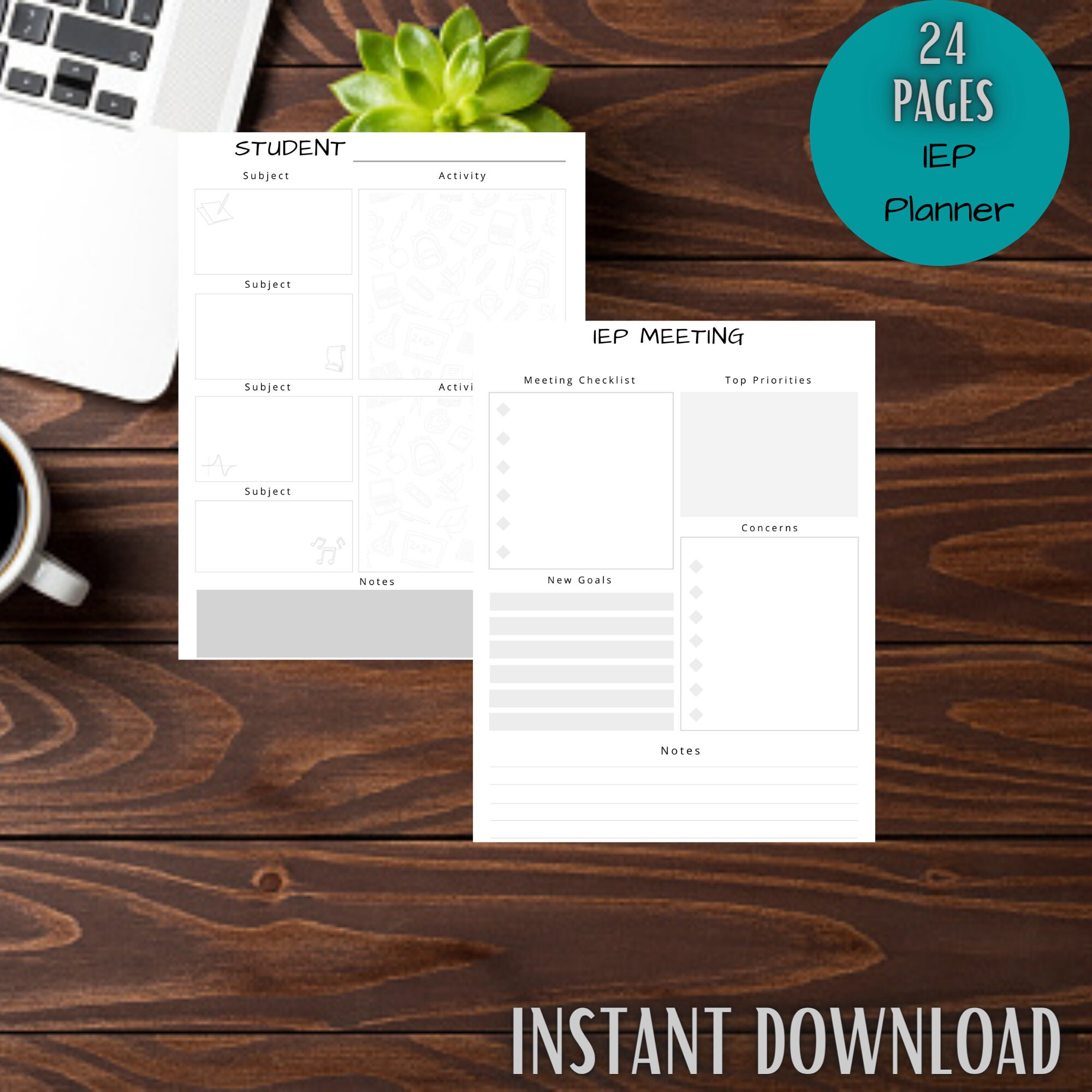 IEP Planner and Schedule Bundle - Individualized Educational Plan ...