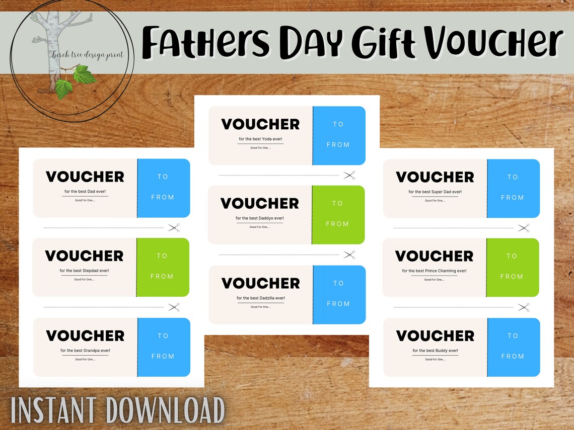 Father's Day Gift Vouchers| Coupon Book for Father’s Day| Dad Gift ...