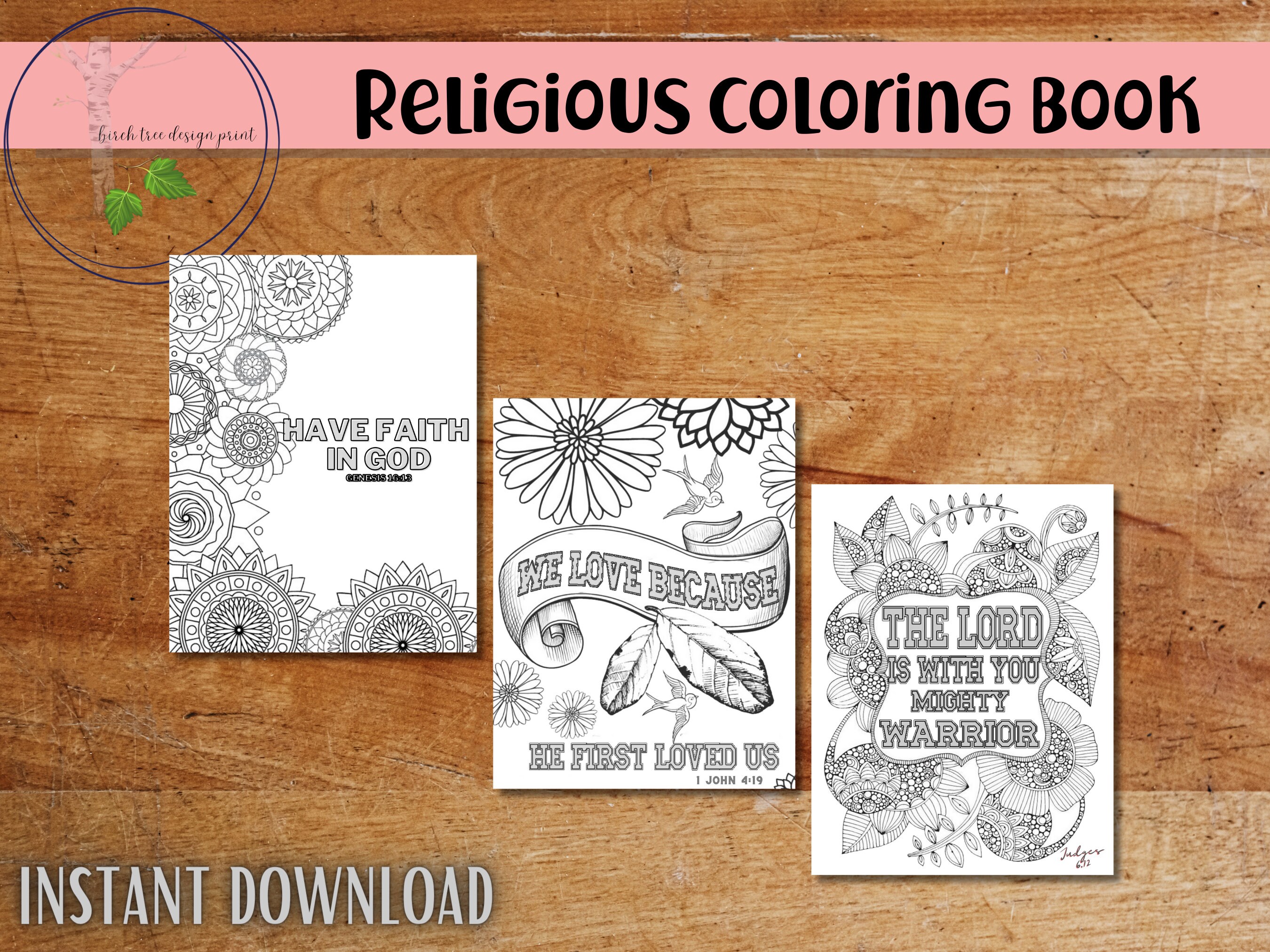 Bible Verse Coloring Book Pages | for Adults, Kids | Bible Study Gifts ...