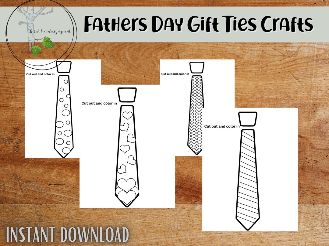 Father's Day DIY Artwork for Children | Necktie Coloring Activity for ...