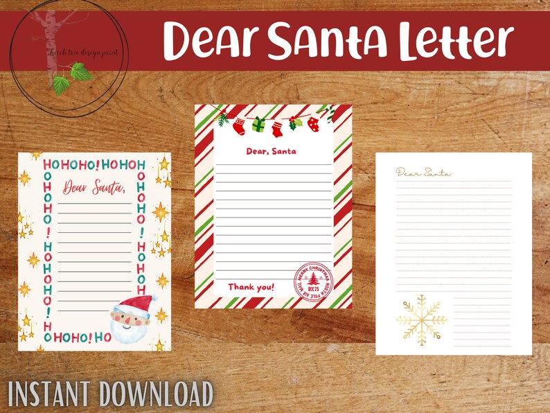Dear Santa Letter | Kids Christmas Wish List, Christmas Activity ...