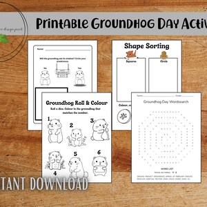 Groundhog Day Activities, Groundhog Day Coloring Book, Groundhog Day ...
