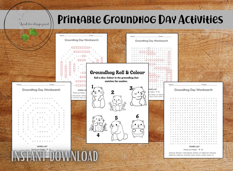 Groundhog Day Activities, Groundhog Day Coloring Book, Groundhog Day ...