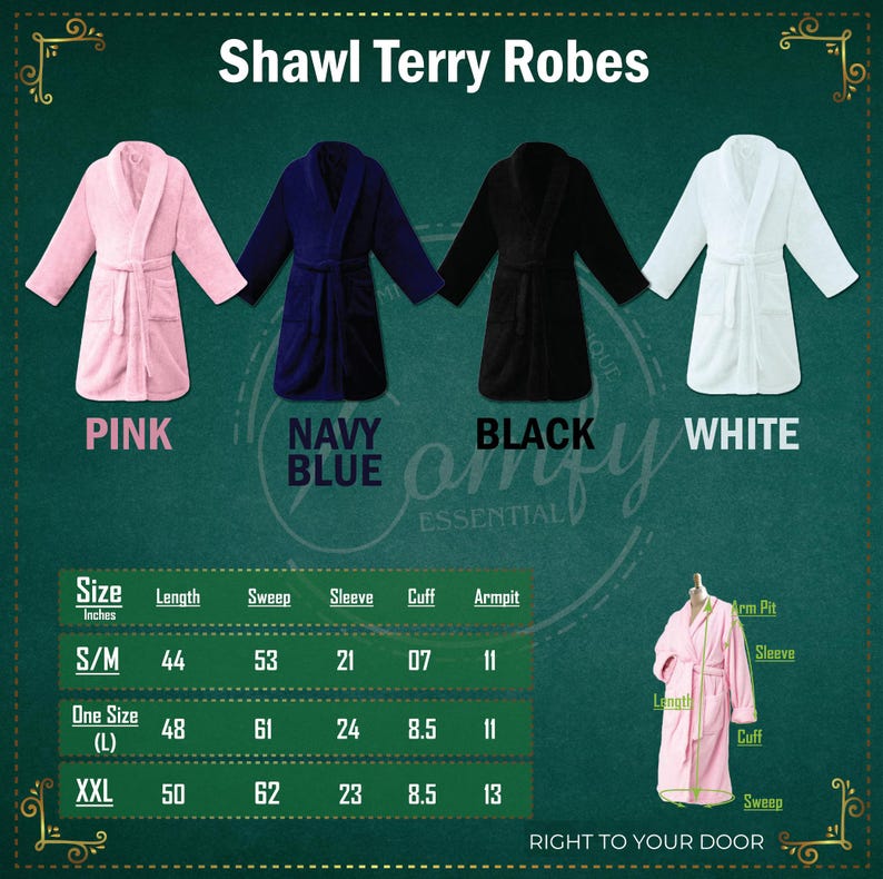 Cotton Terry Cloth Robes | Spa Robe |turkish Robe | Heavy Towel Robe ...
