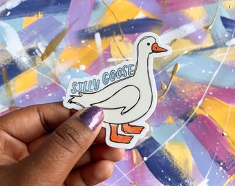 Certified Silly Goose on the Loose Sticker, Silly Goose Waterproof ...