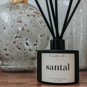 Santal All Natural Reed Oil Diffuser 33 Dupe Flame Free Home Fragrance Gift - Etsy