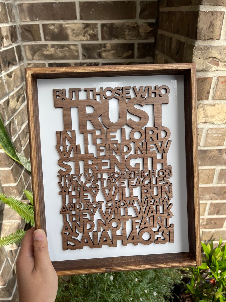 Isaiah 40:31 Bible Verse Frame Scripture Wall Art for Christian Home ...