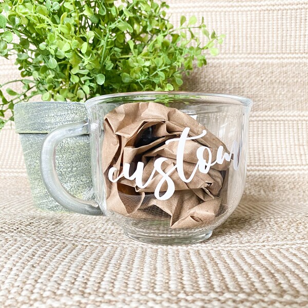 Clear Glass Mug - Etsy