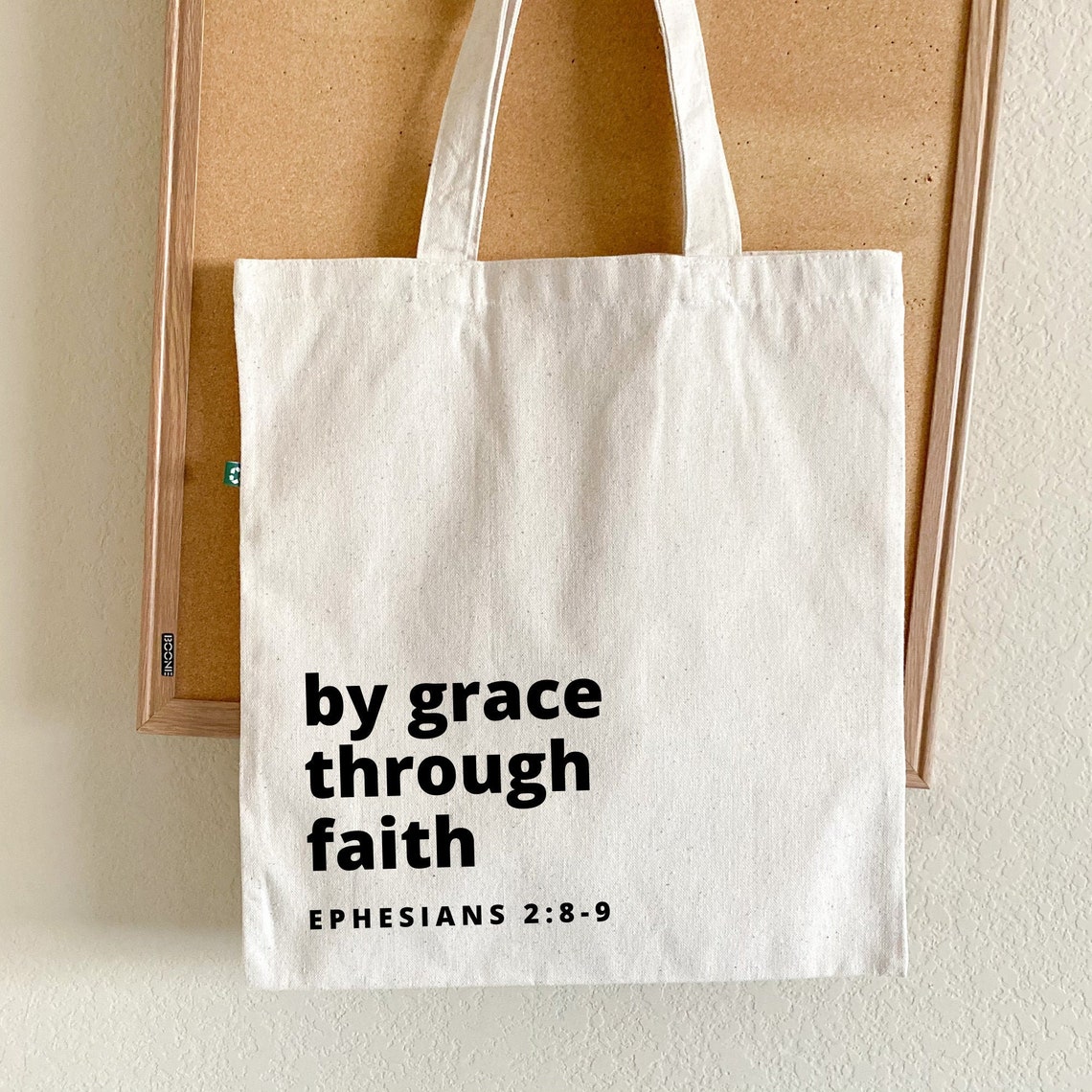 By Grace Through Faith Bag, Christian Tote Bag, Faith Bag, Bible Study ...