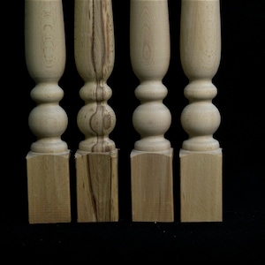 Set of 4 High Quality Farmhouse Wood Dining Table Legs Wooden Country ...