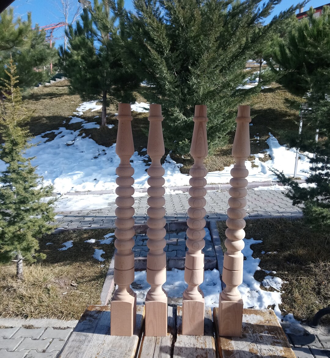 Farmhouse Wood Table Legs Kitchen Island Legs Dinner Table Legs Mid ...