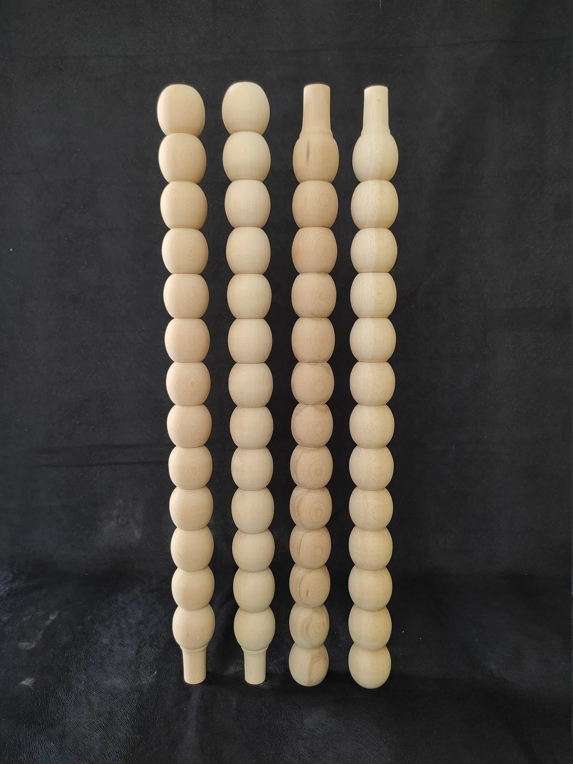 Round Modern Bead Wood Table Leg, Farmhouse Furniture Leg, Cottage ...