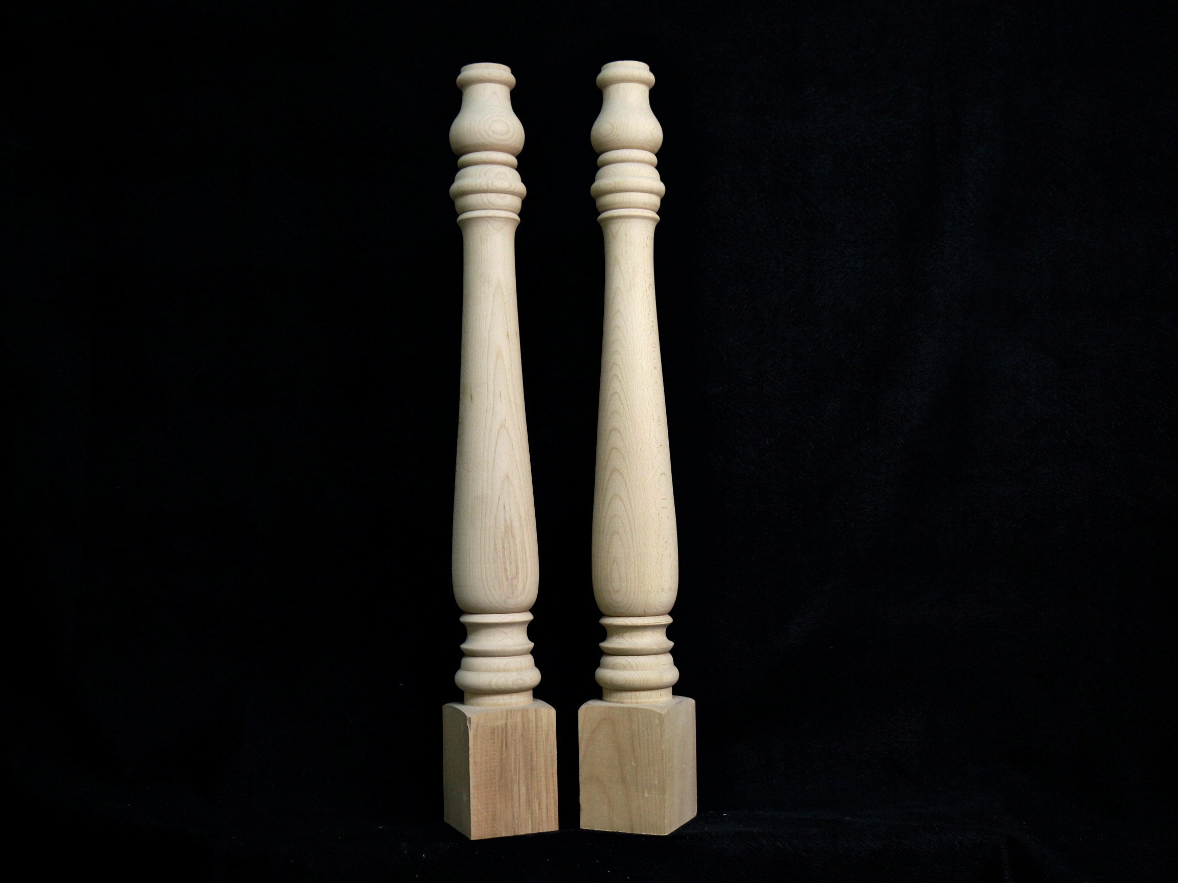 Set of 4 Farmhouse Wood Table Legs Kitchen Island Legs Dinner Table ...