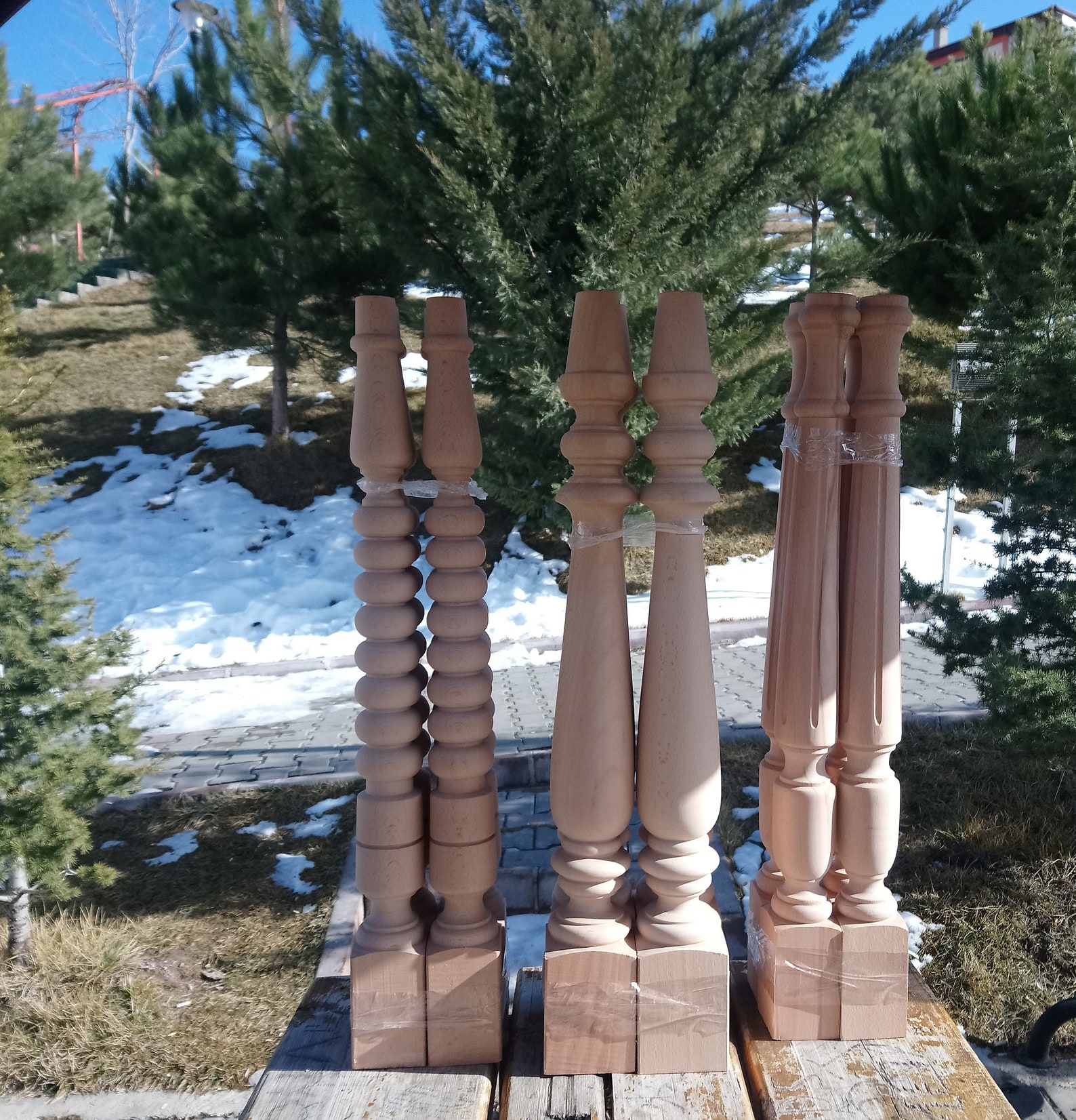 Farmhouse Wood Table Legs Kitchen Island Legs Dinner Table | Etsy