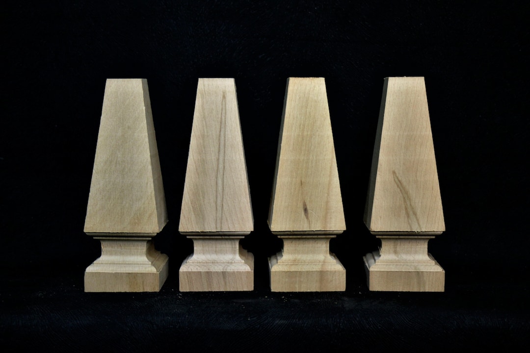 Set of 4 Farmhouse Sofa Solid Wood Furniture Raw Strong Feet Legs ...